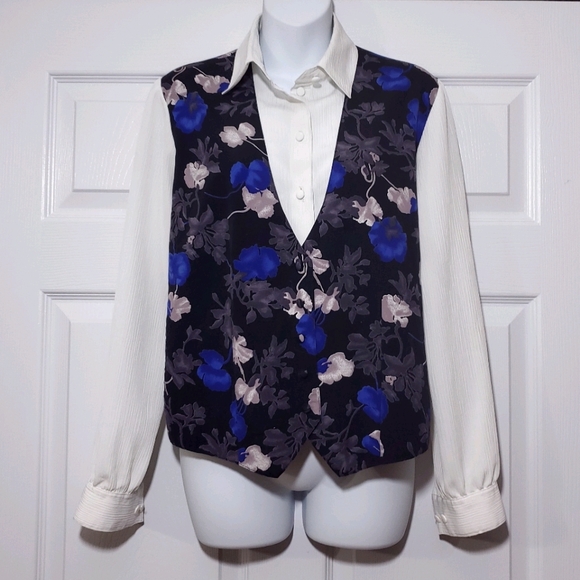 Tan Jay | Tops | Vintage 7s Style Tan Jay Vest Blouse | Poshmark